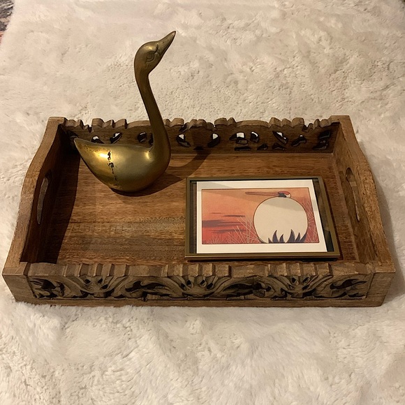 Accents | Wood Carved Tray | Poshmark